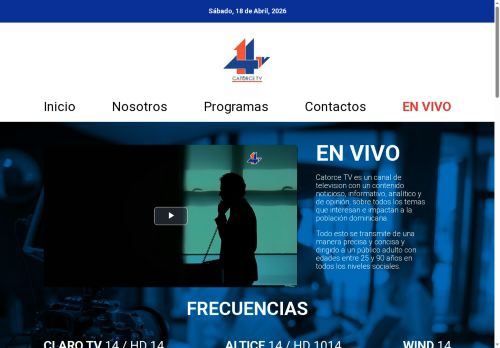 Catorce TV. Canales de Televisión de Republica Dominicana | Livio.com